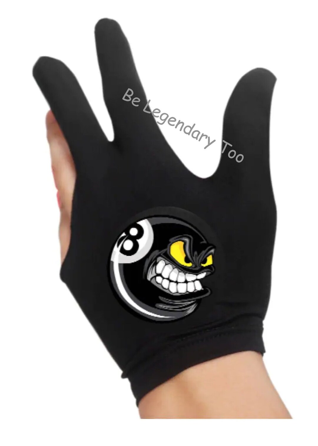 Angry 8 Ball Billiards Glove - Etsy