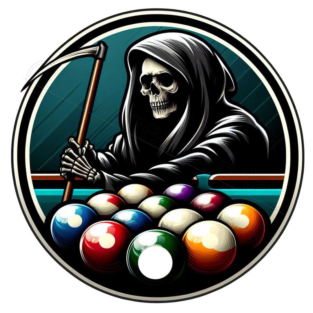 Grim Reaper Pool/billiards PNG - Etsy