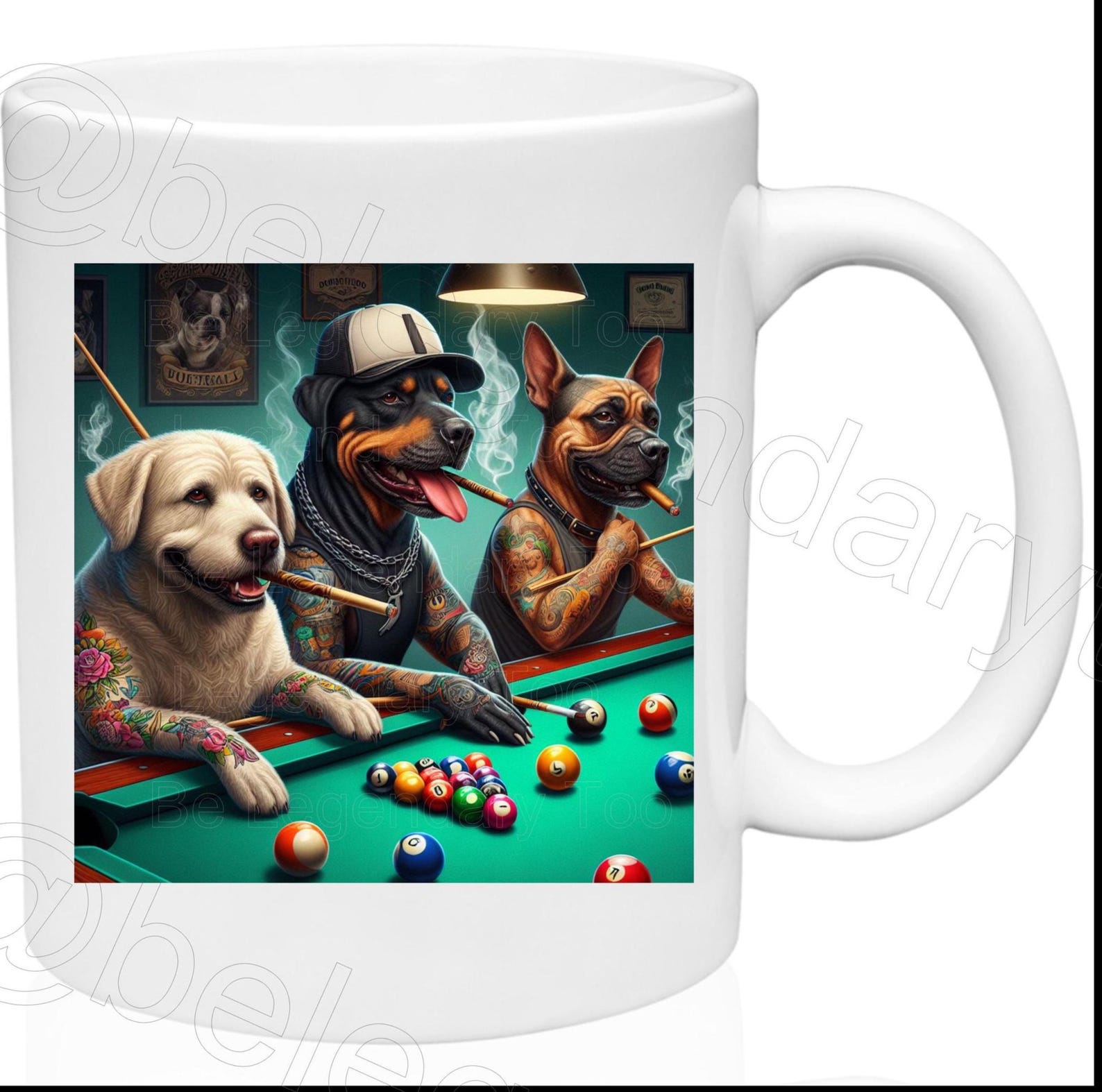 3 Dogs Pool/billiards PNG - Etsy
