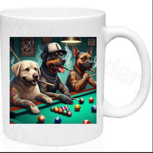 3 Dogs Pool/billiards PNG - Etsy