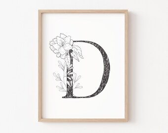 Letter D Monogram | Etsy