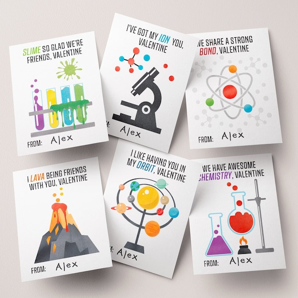 Science Valentine - Etsy