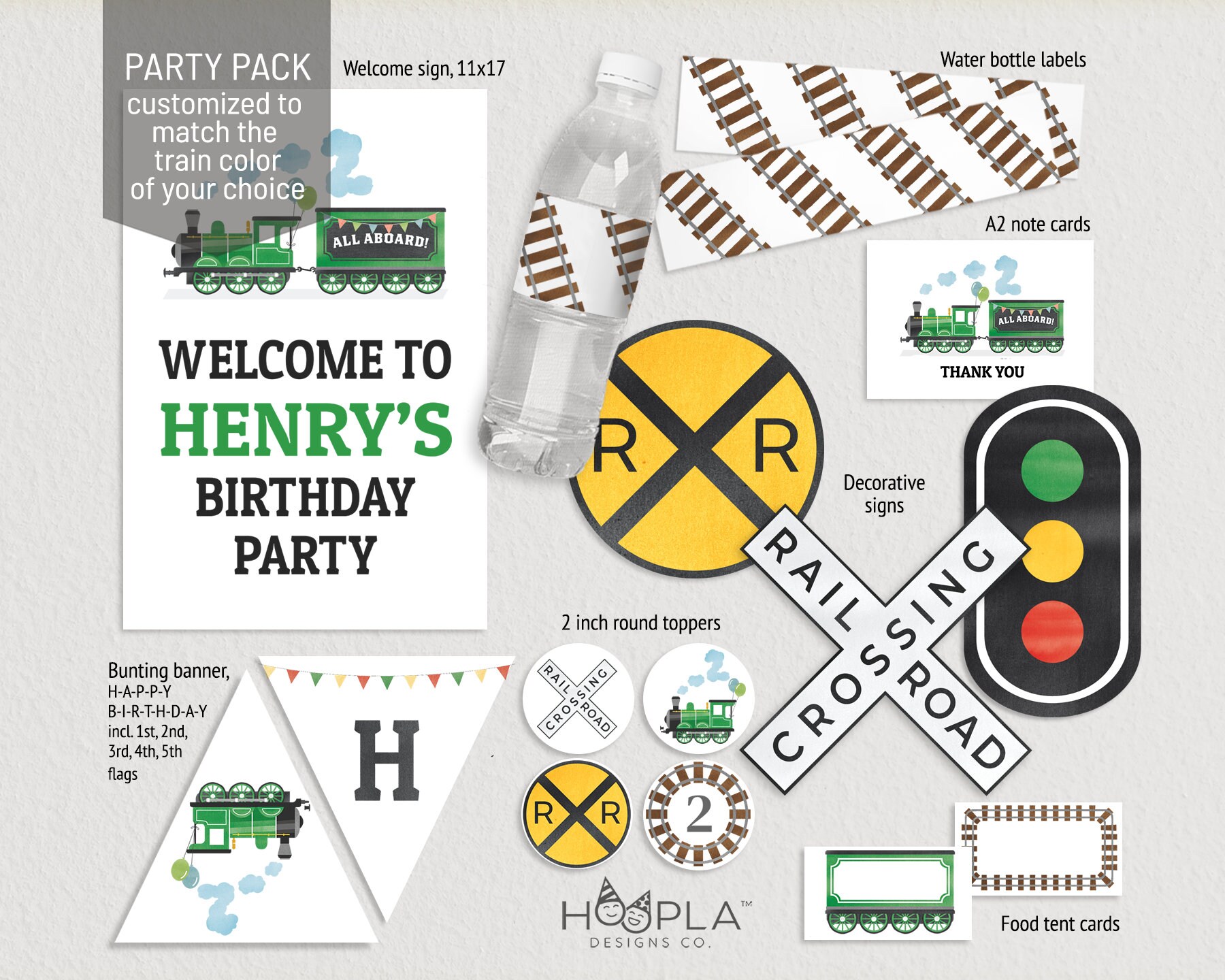 Train Party Pack and Tags DIGITAL FILES ONLY Add-on Items. | Etsy Canada