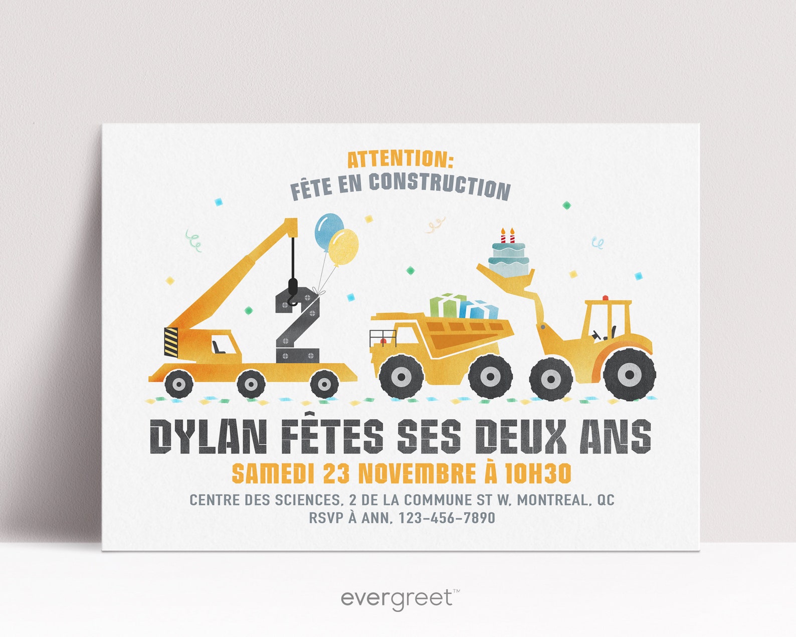 Construction Birthday Invitation & Party Pack optional for | Etsy