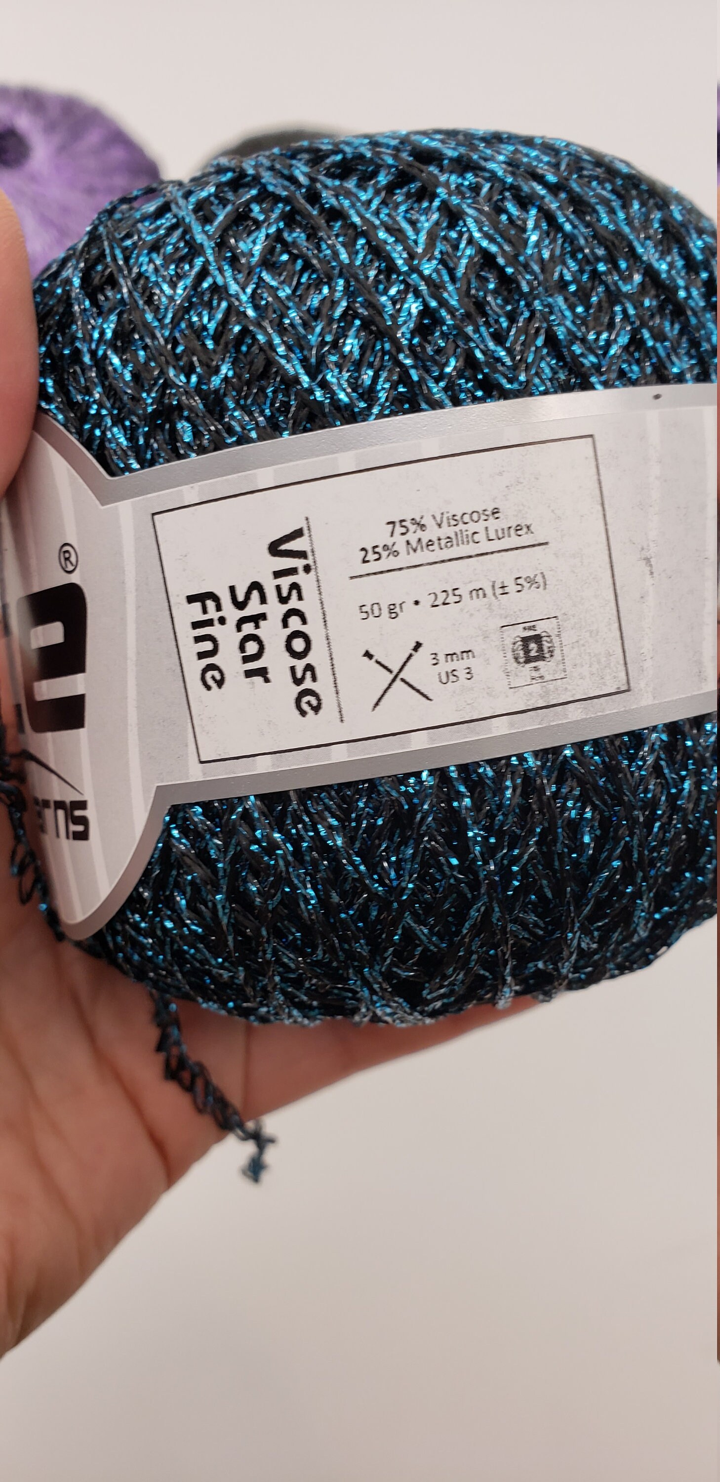 Metallic Shiny Yarn. Viscose Star Fine. Viscose Metallic Lurex Yarn ...