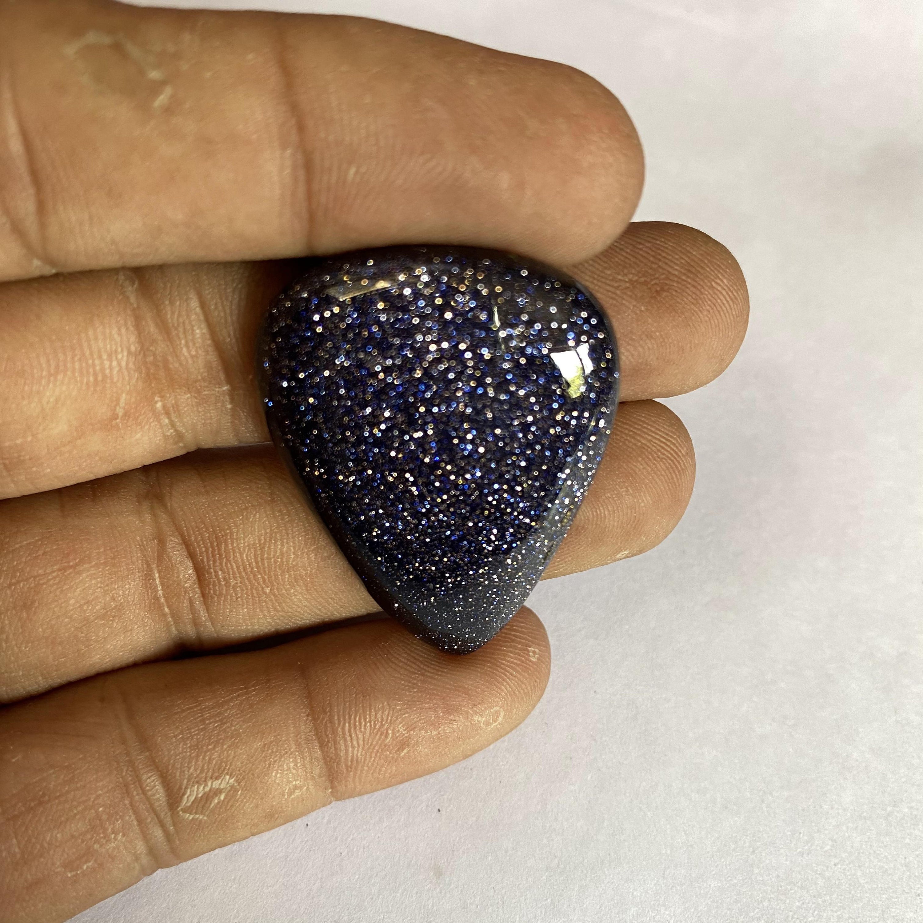 Natural Azul Goldstone Cabujón Piedra preciosa única azul | Etsy