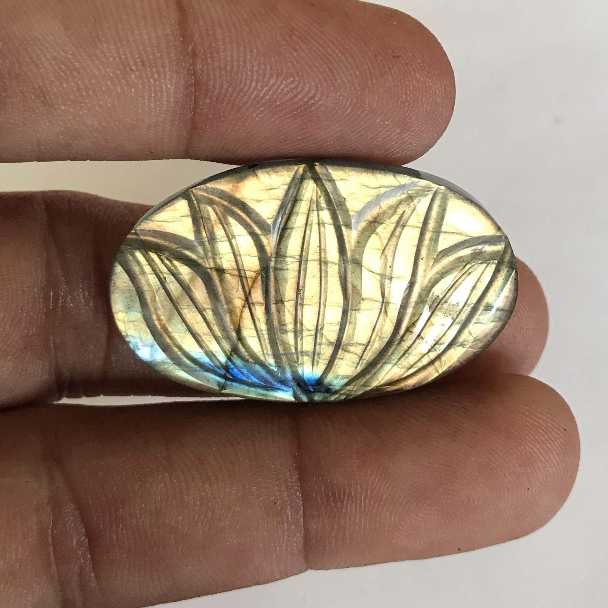 Natural Hand carved labradorite Gemstone Carving Weight : | Etsy