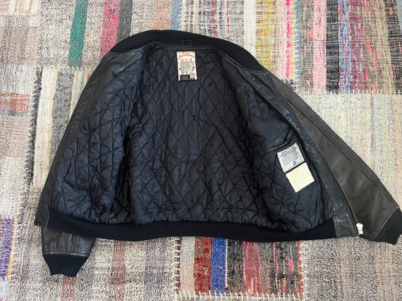 Vintage Varsity Leather Jacket AVIREX USA size M-L - Gem