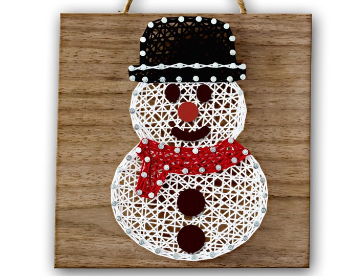 5" X 5" Snowman String Art Kit | DIY Adult Christmas Holiday Craft ...