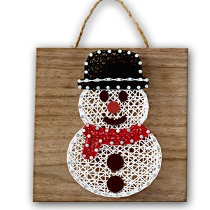 5" X 5" Snowman String Art Kit | DIY Adult Christmas Holiday Craft ...