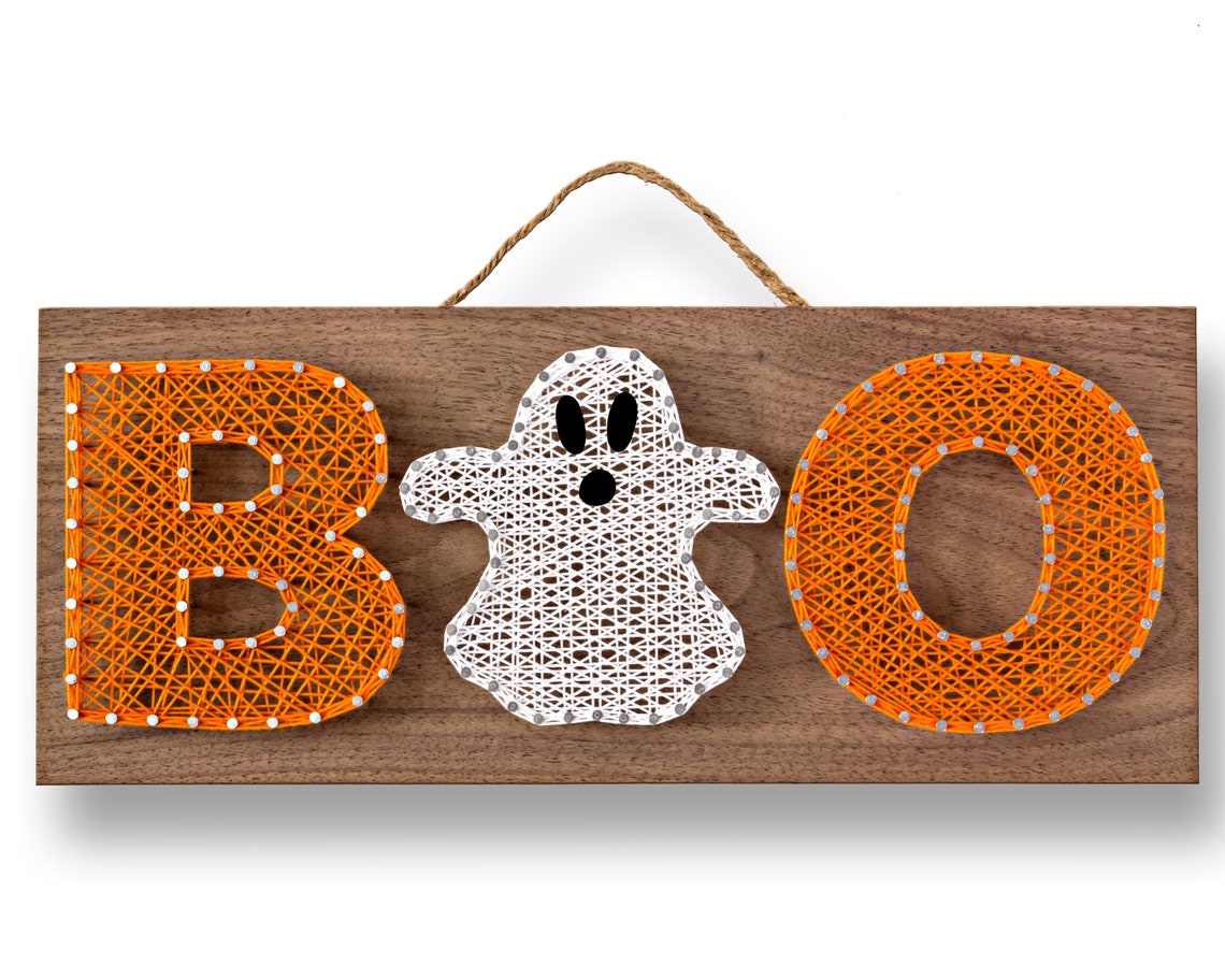 12 X 5 BOO Ghost String Art Kit DIY Adult Craft | Etsy