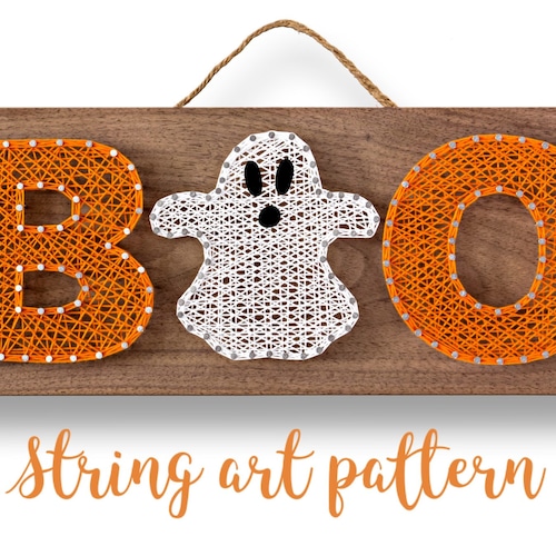 BOO String Art PATTERN DIY Halloween Adult Art Craft Project - Etsy