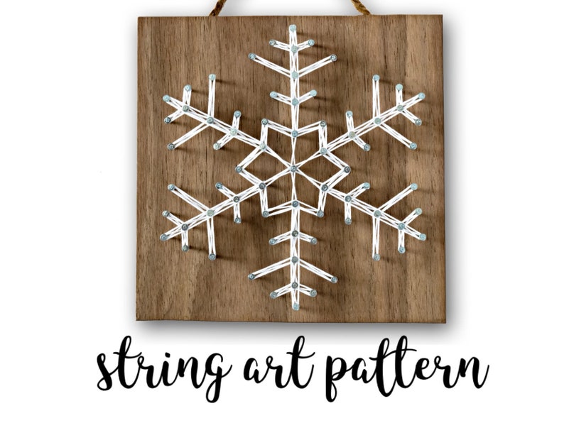 Snowflake String Art PATTERN DIY Christmas Winter Holiday - Etsy