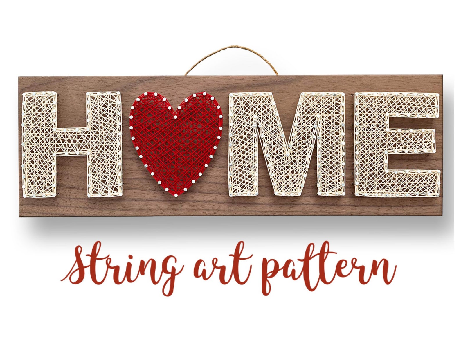 HOME String Art PATTERN DIY Housewarming or Holiday Adult - Etsy