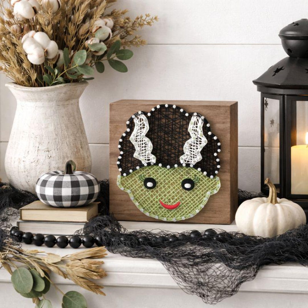 Frankenstein's Bride String Art Pattern - Printable PDF - DIY Halloween ...