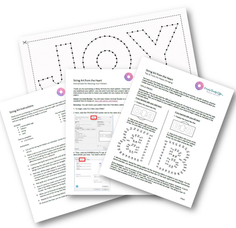 Christmas JOY String Art PATTERN | DIY Winter Holiday Adult Art Craft ...