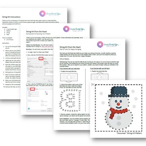 Snowman String Art PATTERN | DIY Christmas Winter Holiday Adult Art ...