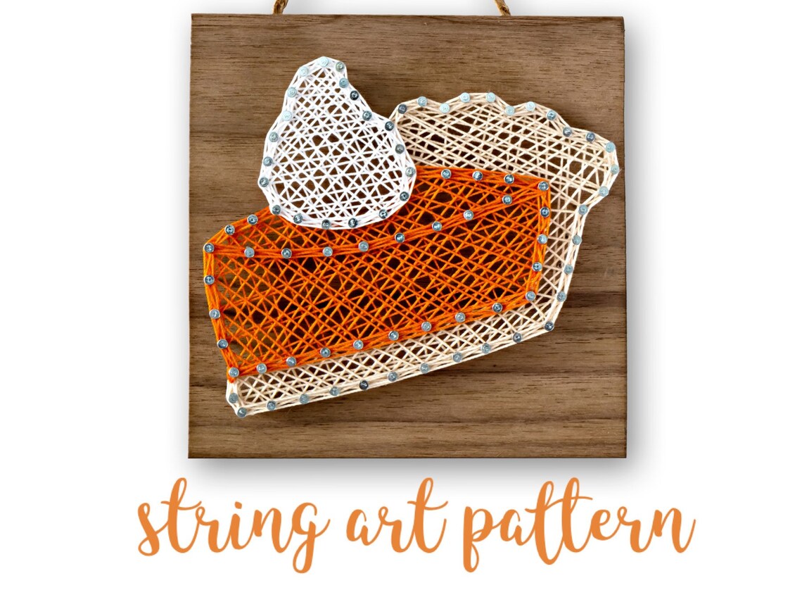 Pumpkin Pie String Art PATTERN DIY Christmas Thanksgiving | Etsy