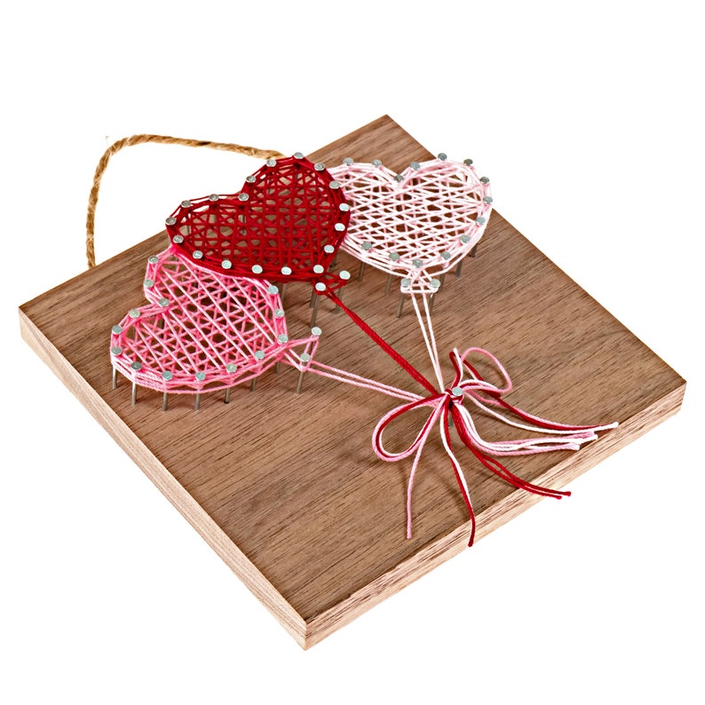 Heart Balloons String Art Kit: DIY Valentine's Craft (5" X 5") - Etsy