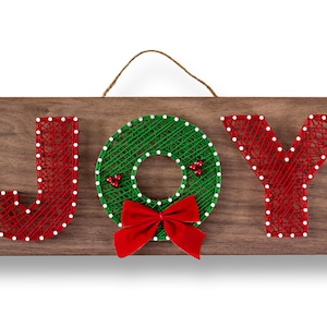 12 X 5 Christmas JOY String Art Kit DIY Adult Holiday Craft Project - Etsy