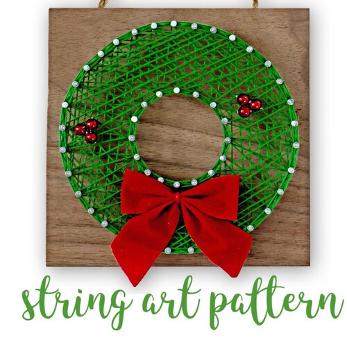 Santa Hat String Art PATTERN DIY Christmas Thanksgiving | Etsy
