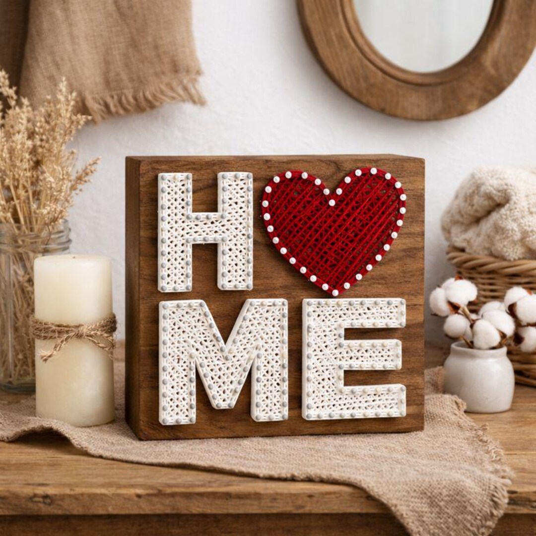 Square Home String Art Pattern - Printable PDF - DIY Rustic Farmhouse ...