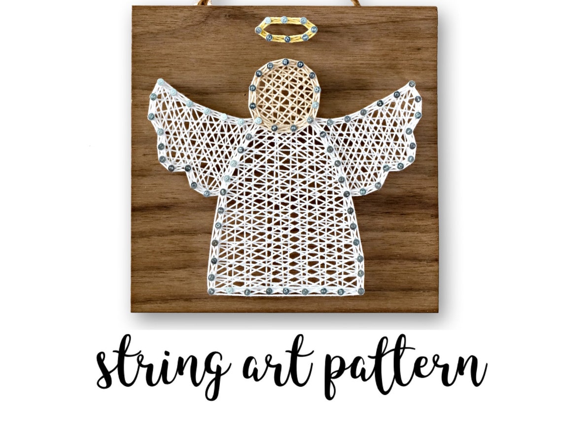 Angel String Art PATTERN DIY Christmas Winter Holiday Adult - Etsy