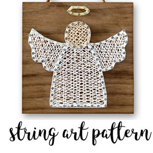 Angel String Art PATTERN DIY Christmas Winter Holiday Adult Art Craft ...