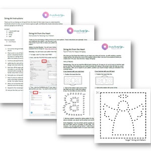 Angel String Art PATTERN | DIY Christmas Winter Holiday Adult Art Craft ...