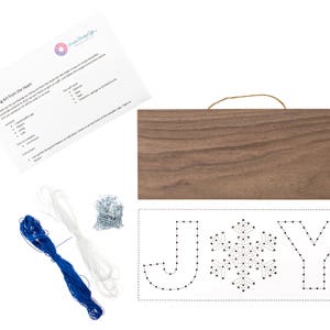 12" X 5" Winter Joy String Art Kit | DIY Adult Christmas Craft Project ...
