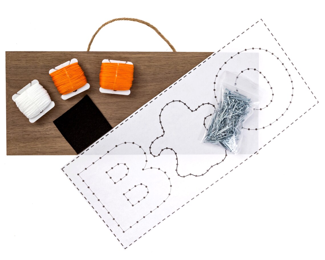 12 X 5 BOO Ghost String Art Kit DIY Adult Craft | Etsy