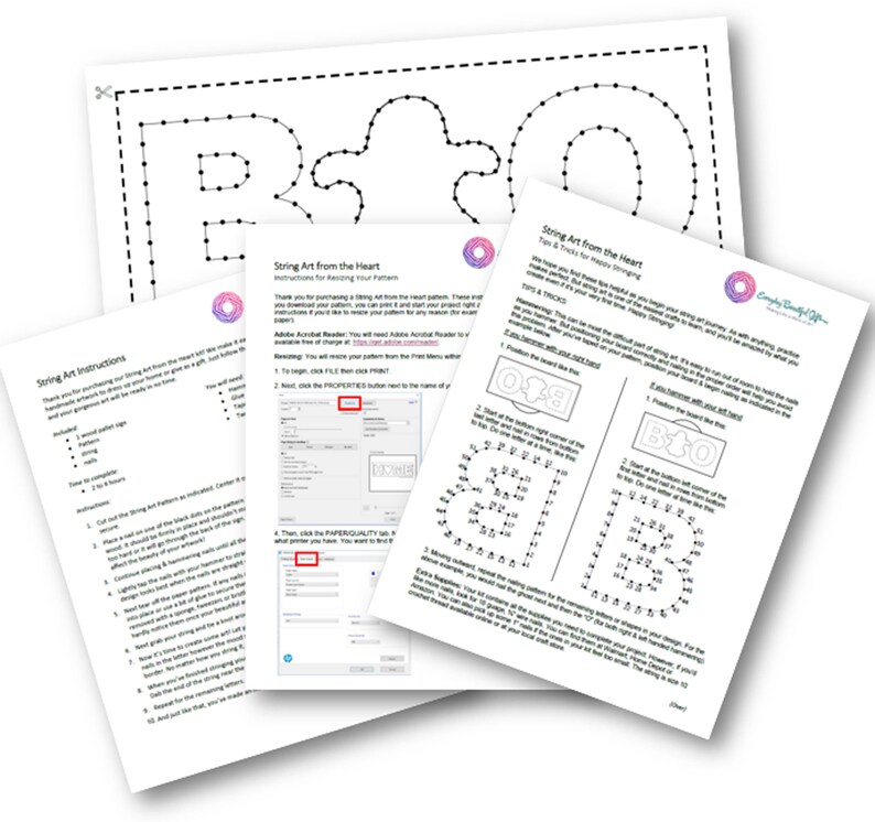 BOO String Art PATTERN DIY Halloween Adult Art Craft Project - Etsy