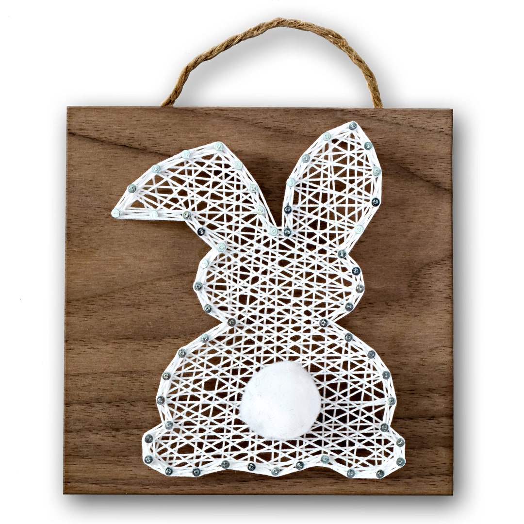 5" X 5" Easter Bunny String Art Kit | DIY Adult Holiday Craft Project ...