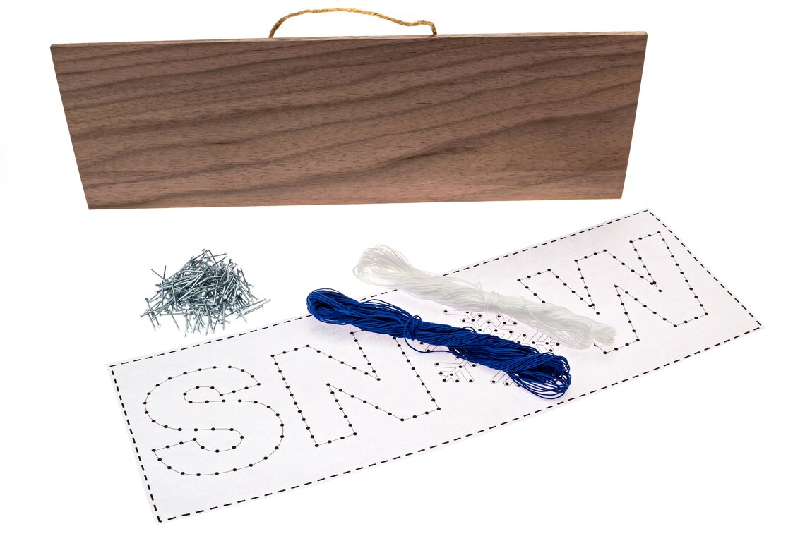 15 X 5 SNOW String Art Kit DIY Adult Craft | Etsy