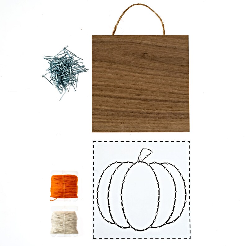 5" X 5" Pumpkin String Art Kit | DIY Adult Halloween & Thanksgiving ...