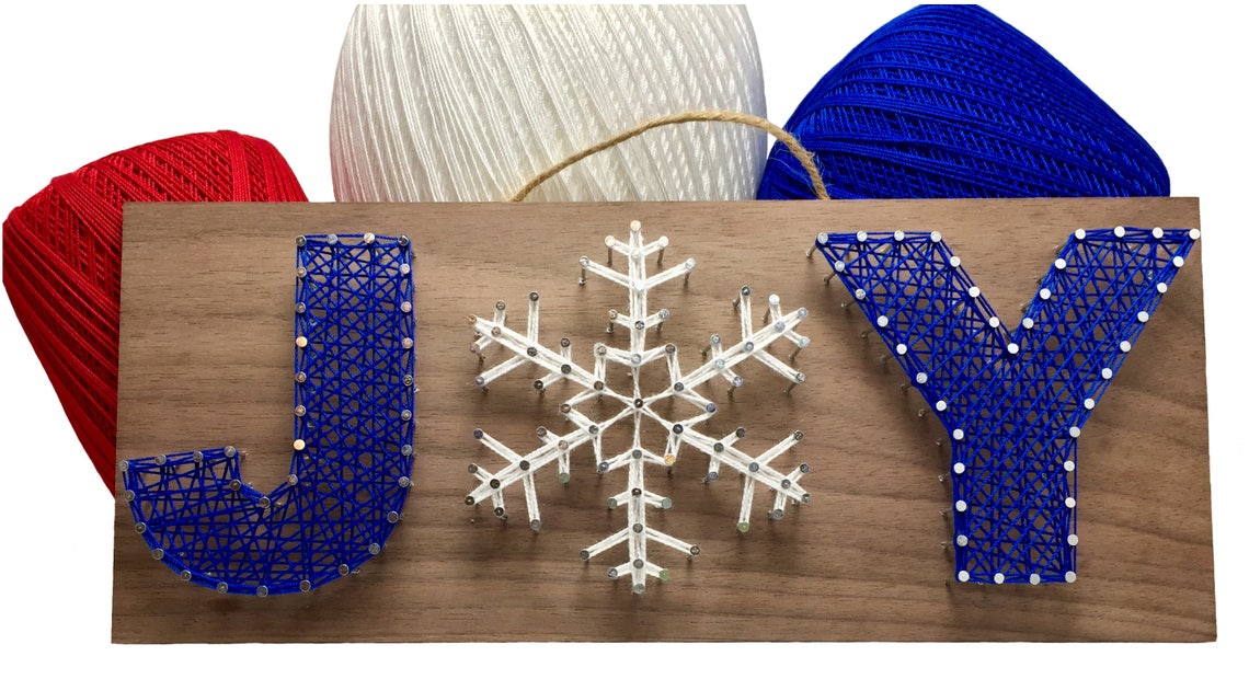 12" X 5" Winter Joy String Art Kit | DIY Adult Christmas Craft Project ...