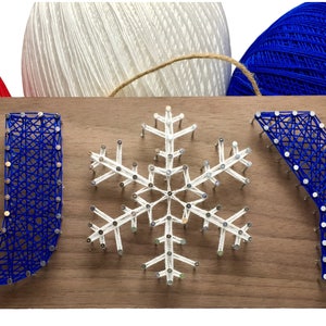 12" X 5" Winter Joy String Art Kit | DIY Adult Christmas Craft Project ...