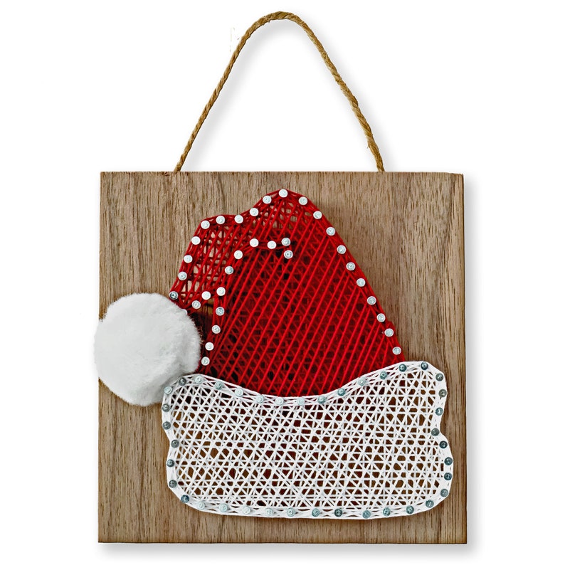 5 X 5 Santa Hat String Art Kit DIY Adult - Etsy