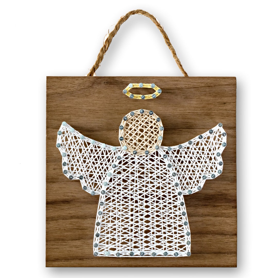 5" X 5" Christmas Angel String Art Kit | DIY Adult Holiday Craft ...