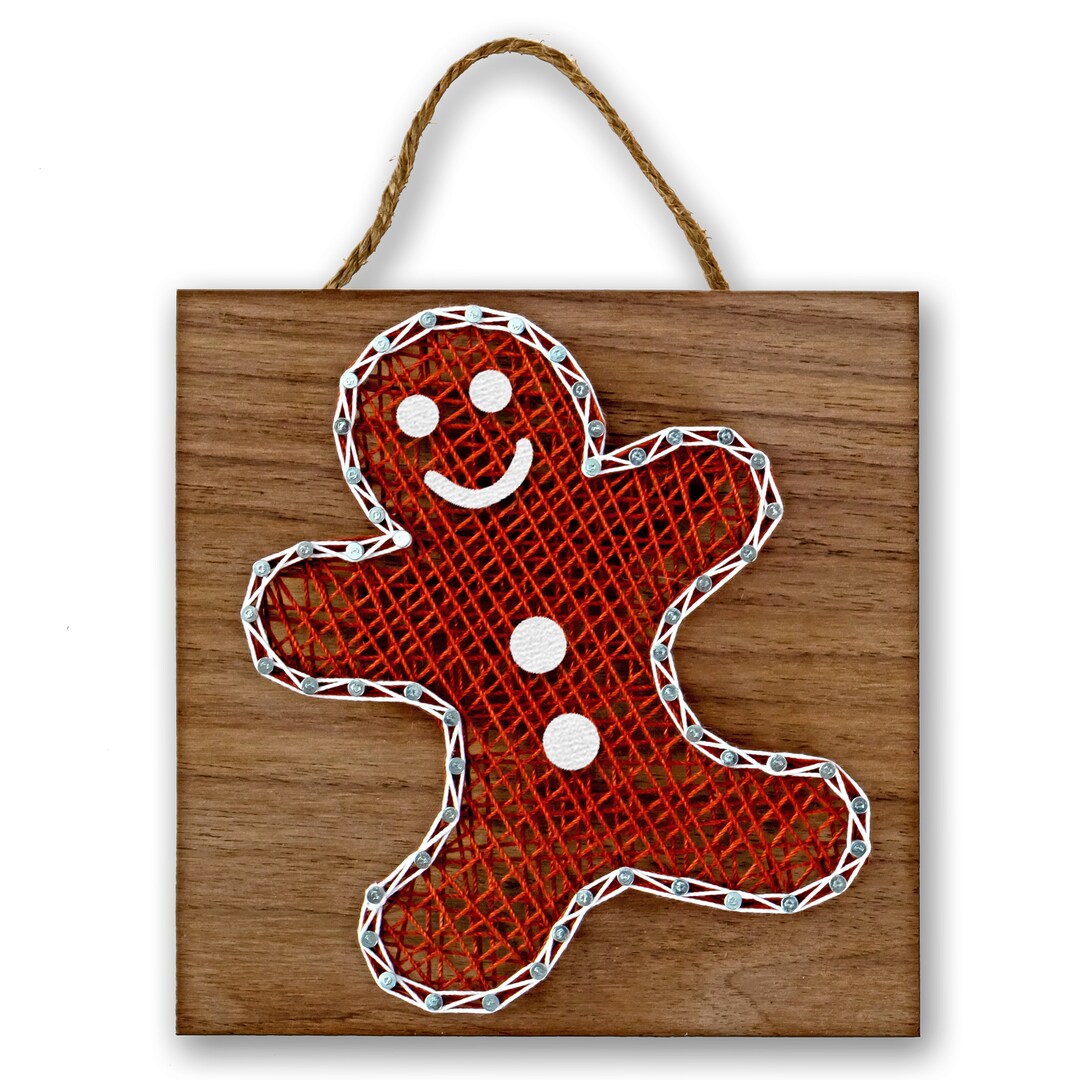 5" X 5" Gingerbread Man String Art Kit | DIY Adult Christmas Craft ...