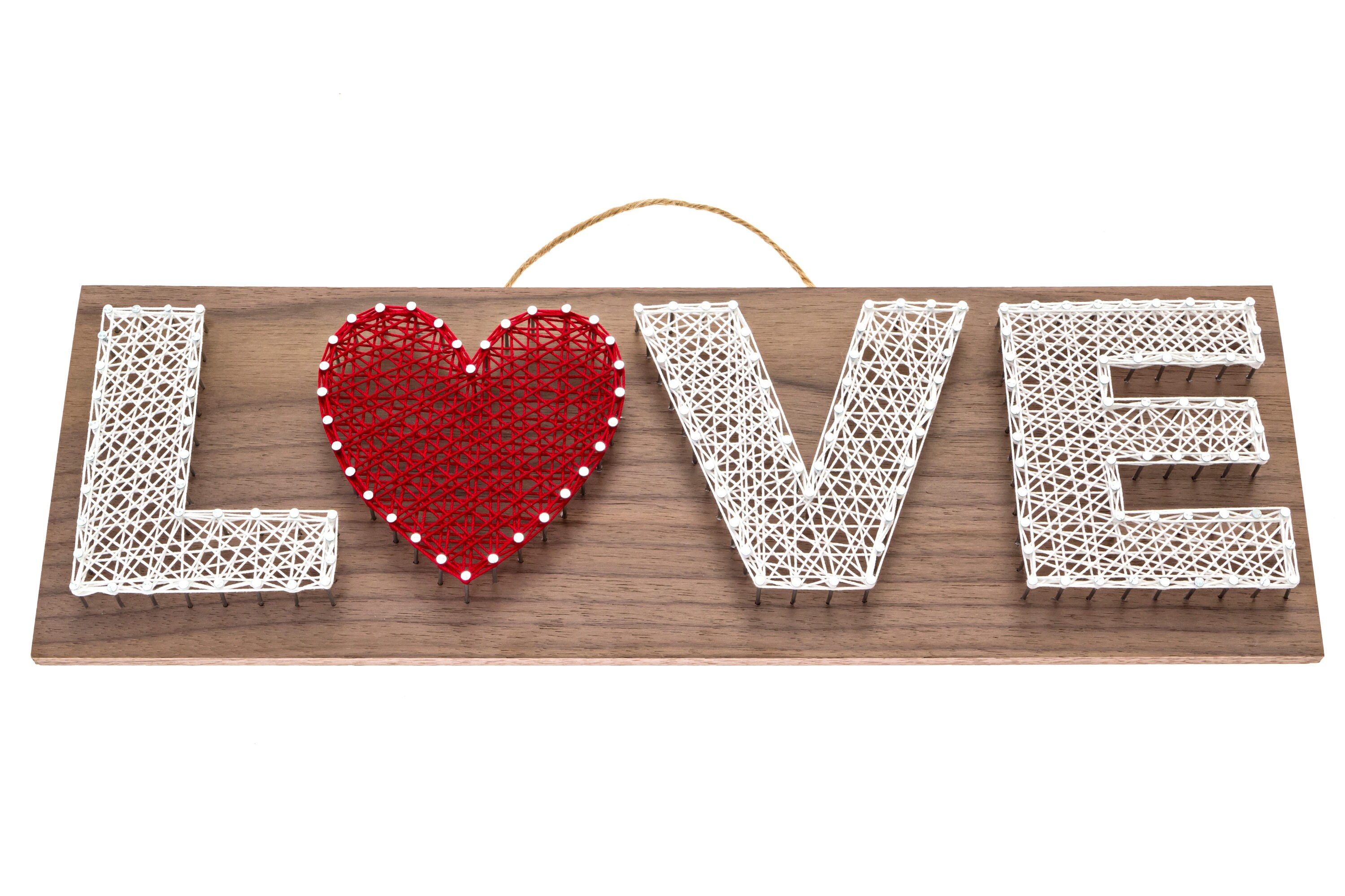 15 X 5 LOVE white String Art Kit DIY Adult - Etsy