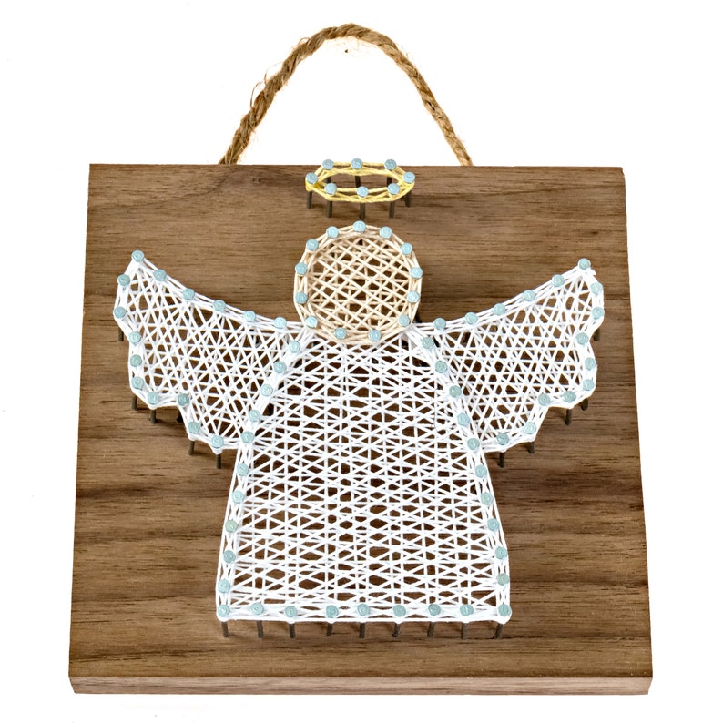 5 X 5 Christmas Angel String Art Kit DIY Adult - Etsy