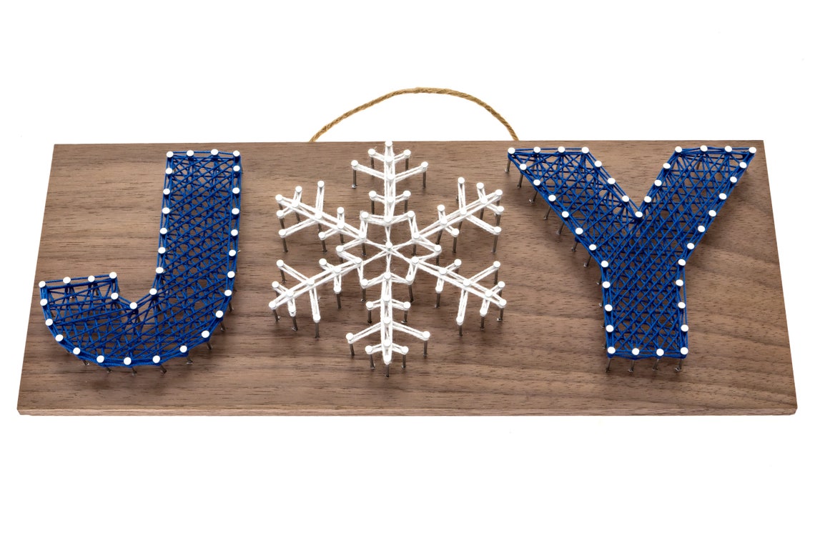 12" X 5" Winter Joy String Art Kit | DIY Adult Christmas Craft Project ...