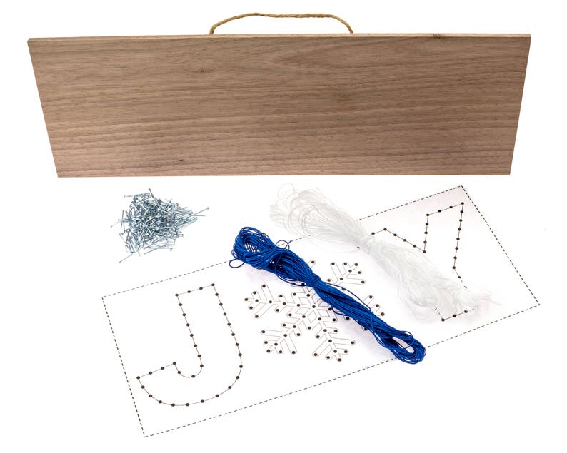 12" X 5" Winter Joy String Art Kit | DIY Adult Christmas Craft Project ...