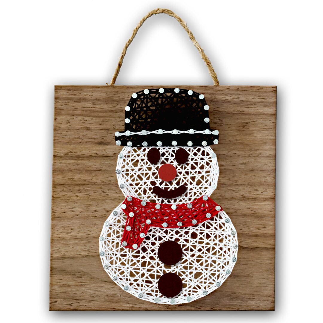 5" X 5" Snowman String Art Kit | DIY Adult Christmas Holiday Craft ...