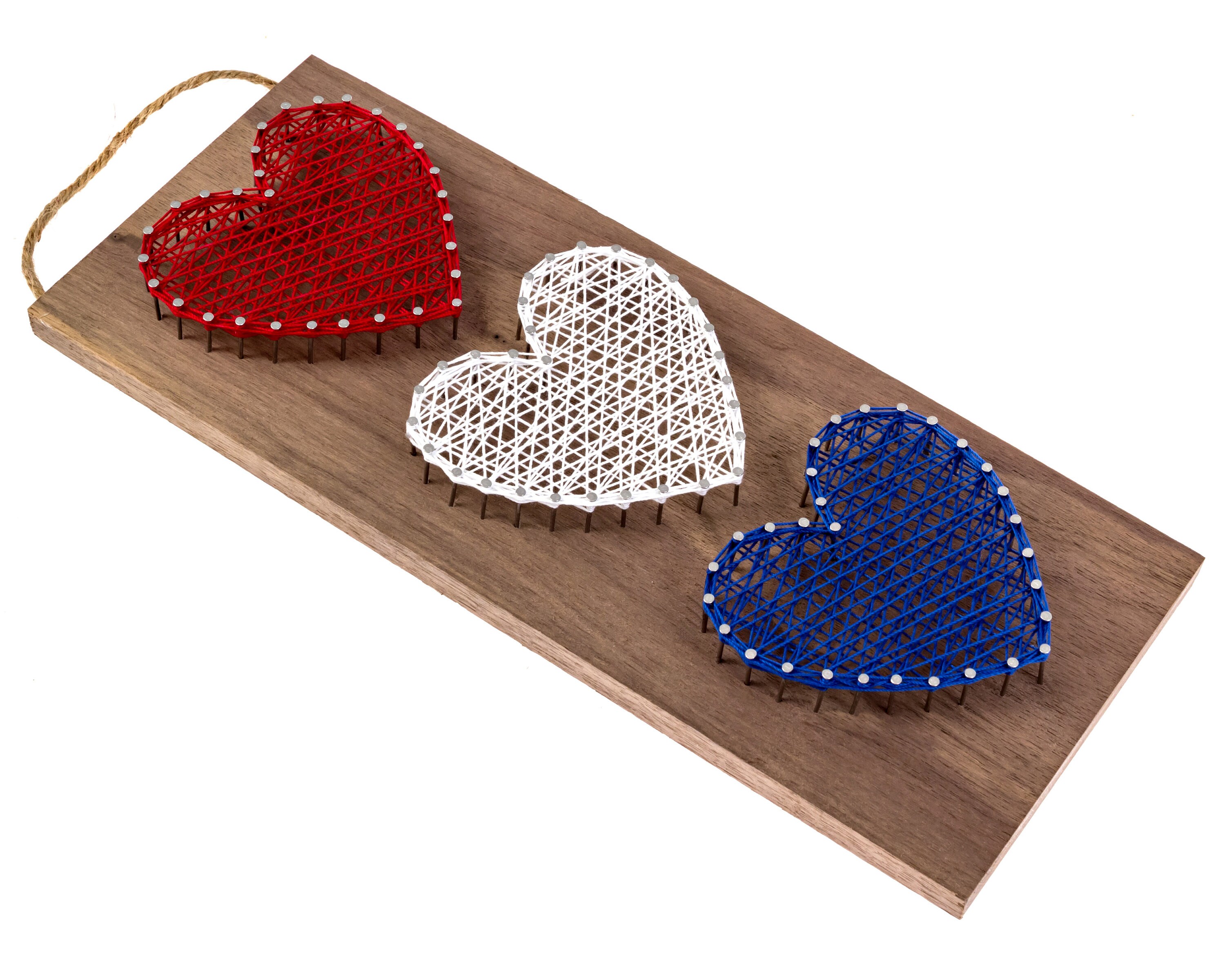 5 X 12 Patriotic Hearts String Art Kit DIY Adult - Etsy