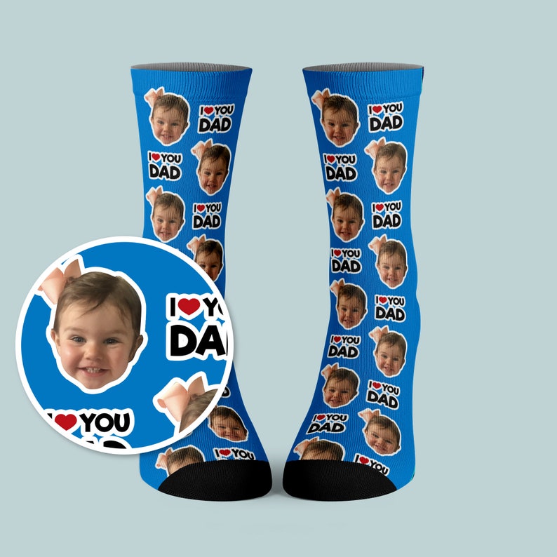 Father's Day Socks Funny faces cute gift 1 dad best dad | Etsy