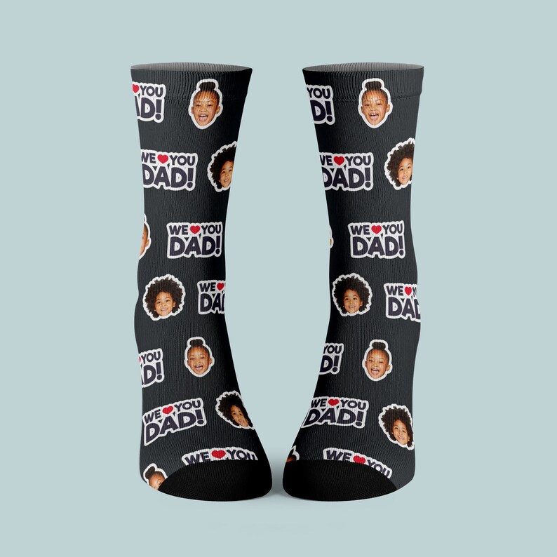 Father's Day Socks Funny faces cute gift 1 dad best dad | Etsy