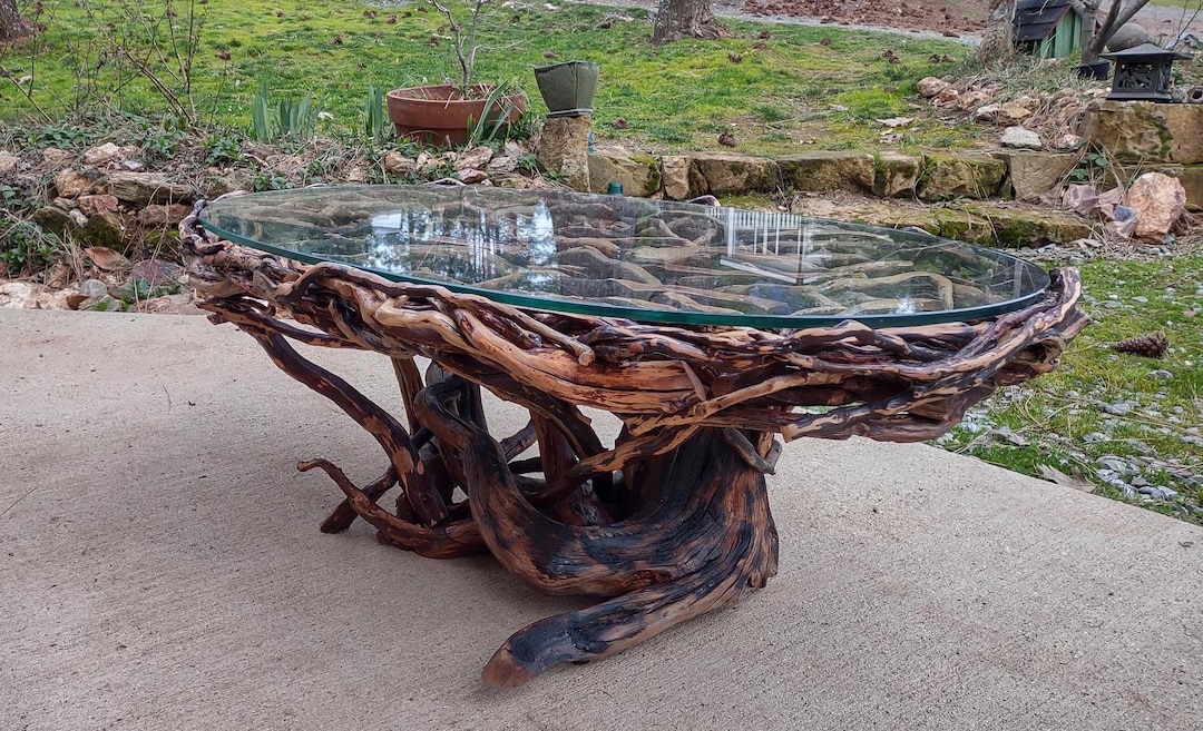 Manzanita Woven Root Coffee Table - Etsy