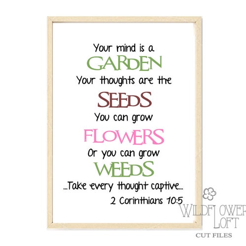 Your Mind is a Garden Digital Art Print - Etsy